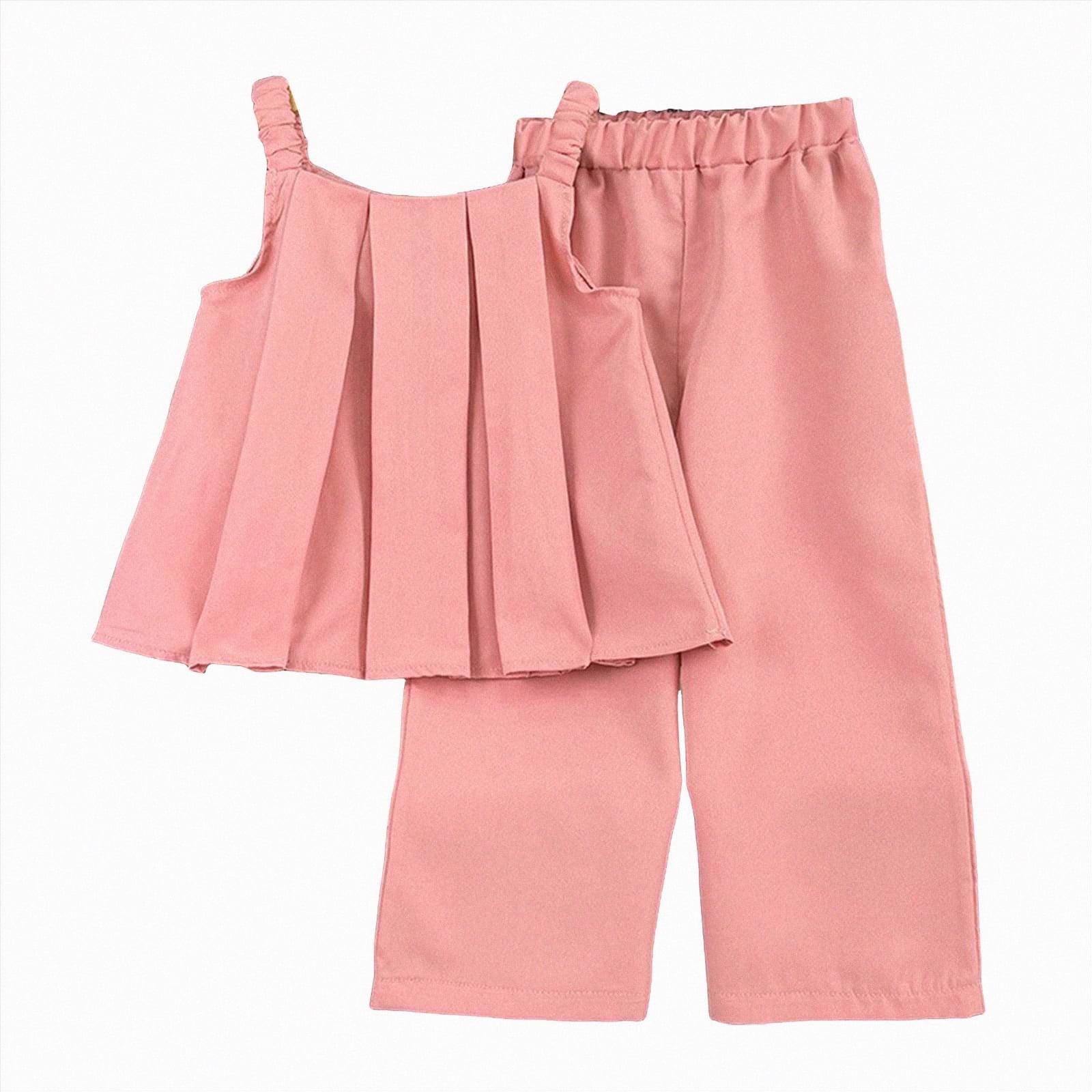 HCNTES Baby Girl Outfits Crocheted Ruffled Camisole And Elastic Pants ...