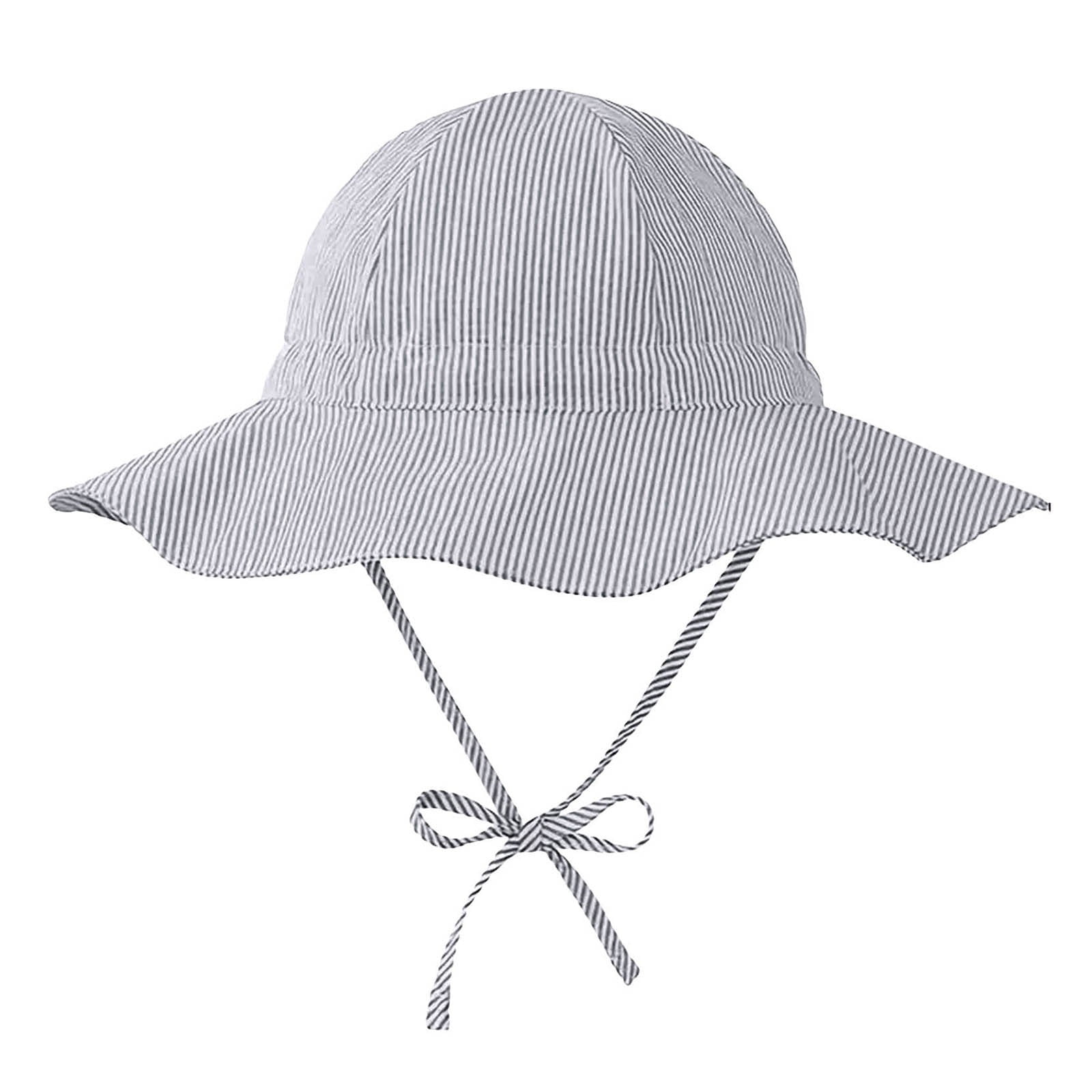 HCNTES Baby Girl Sun Hat Summer Foldable Beach Hats Sun Wide Brim ...