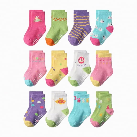 HCNTES Baby Girls Boys Cute Socks Toddlers Kids Crew Soft Socks Spring ...