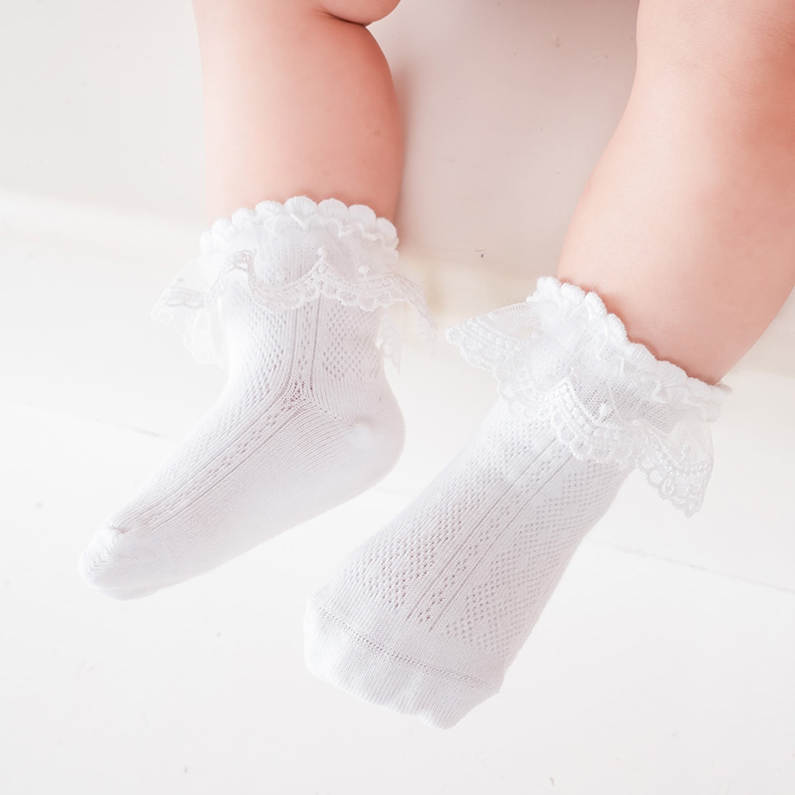 HCNTES Baby Socks Spring and Fall Cotton Baby Socks Lace Elastic Not To ...