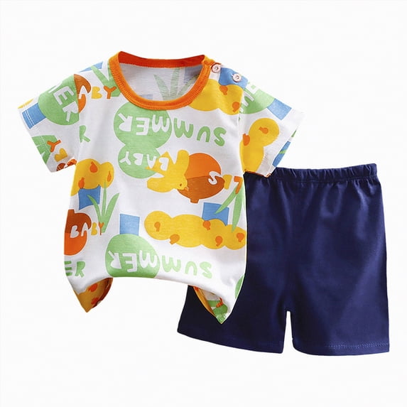 HCNTES Boy's Letter Graphic Short Sleeve Tee Shirt and Drawstring Waist ...