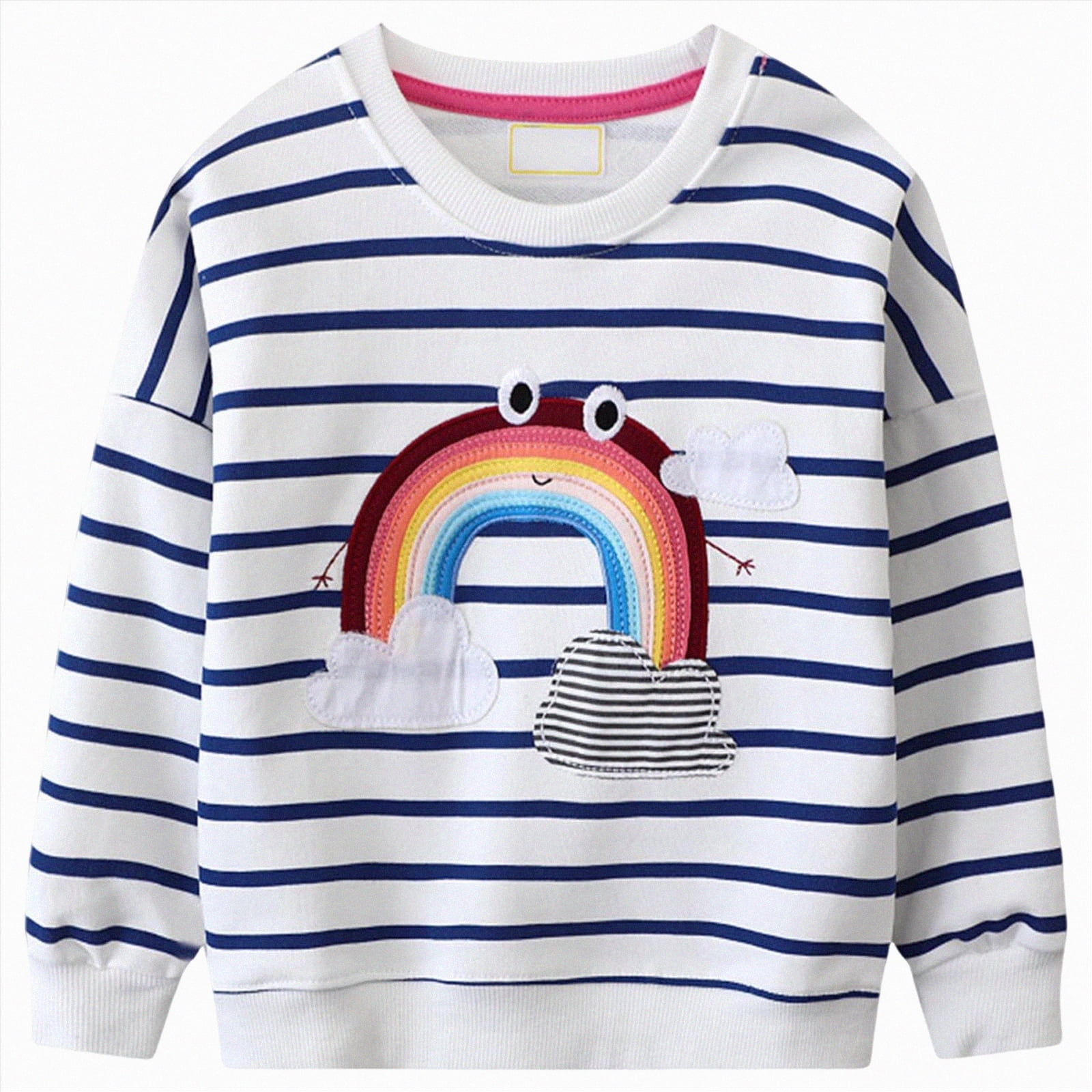 HCNTES Boys Girls Long Sleeve T-Shirt 10-12T, Cotton Solid Color ...
