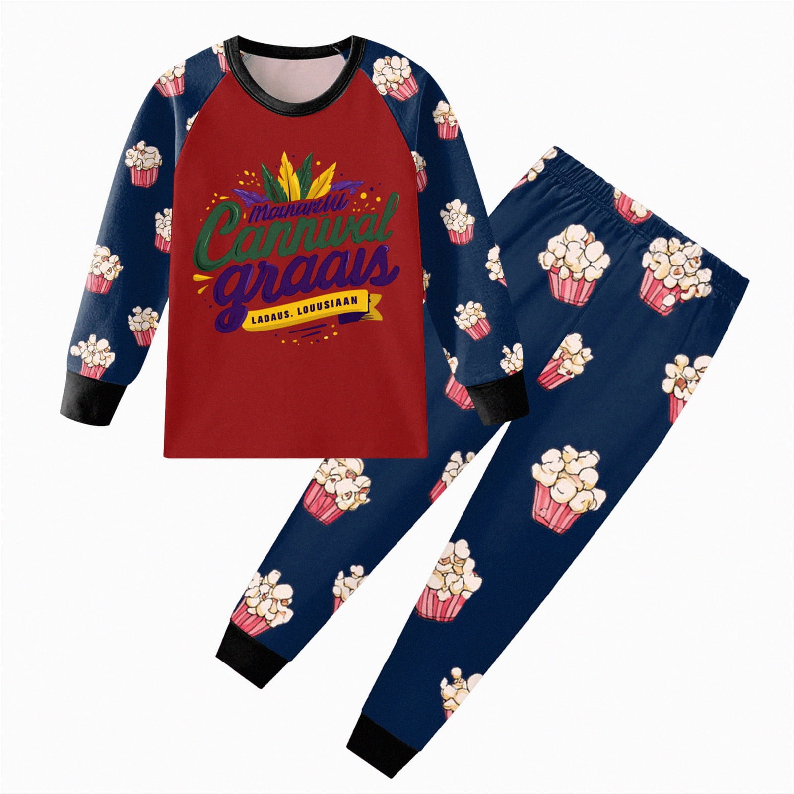 HCNTES Boys Numbers Long Shirts and Pants Sets Cartoon Little Kids ...