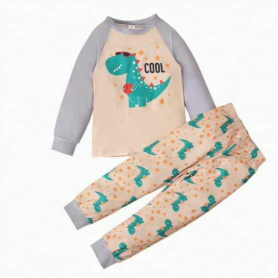 HCNTES Boys Pjs Little Boys Cotton Short Pajamas 2 Piece Summer Kids ...