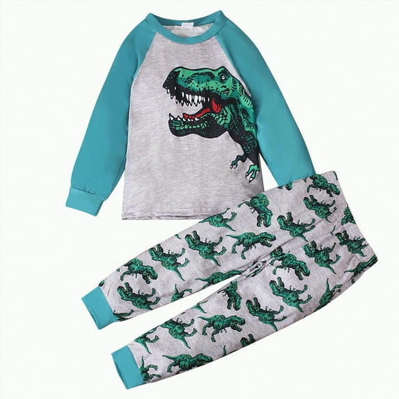 HCNTES Boys Pjs Little Boys Cotton Short Pajamas 2 Piece Summer Kids ...