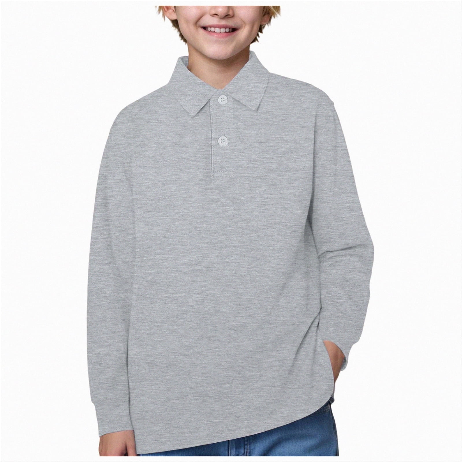 HCNTES Boys Waffle Long Sleeve T-Shirts 5-14 Years Kids Thermal Crew ...