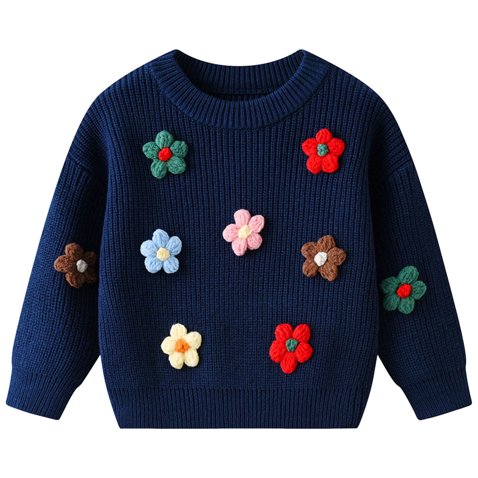 HCNTES Cute Handmade Flower Knitted Sweaters for Small and Medium Sized ...