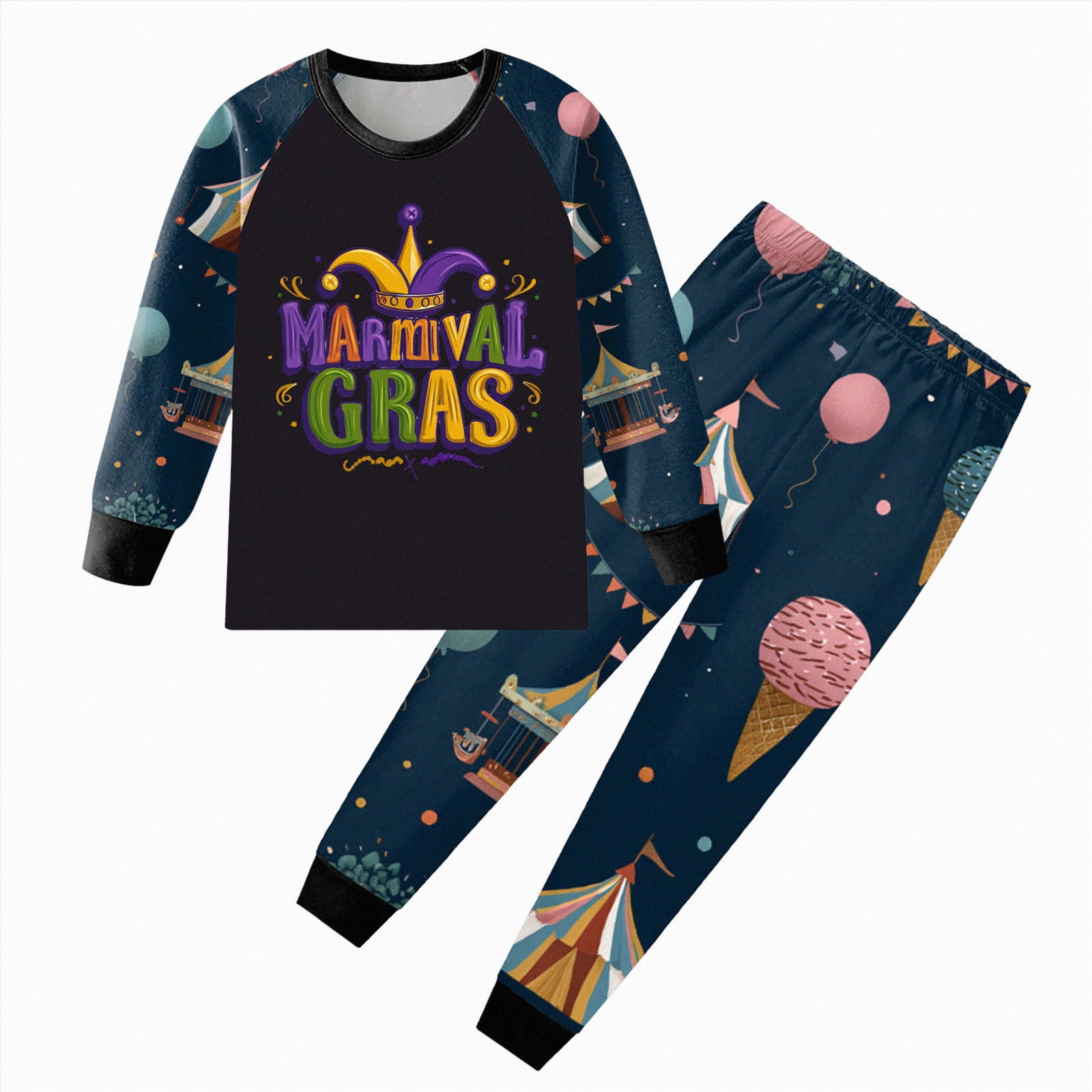 HCNTES Fluffy Pajamas Set for Boys Girls Soft Comfy Fleece Pjs Pullover ...