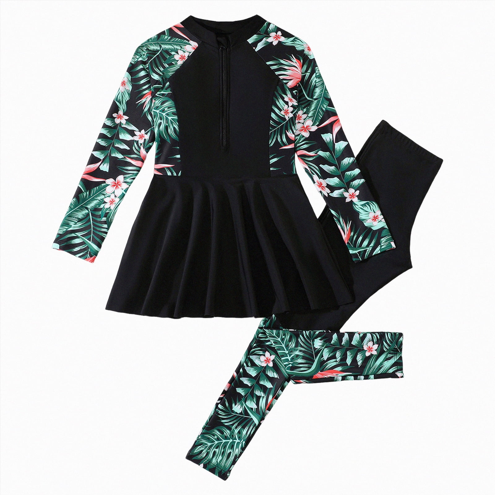 HCNTES Girls Swimsiut One-Piece Bathing Suit with Mesh Cover Ups ...