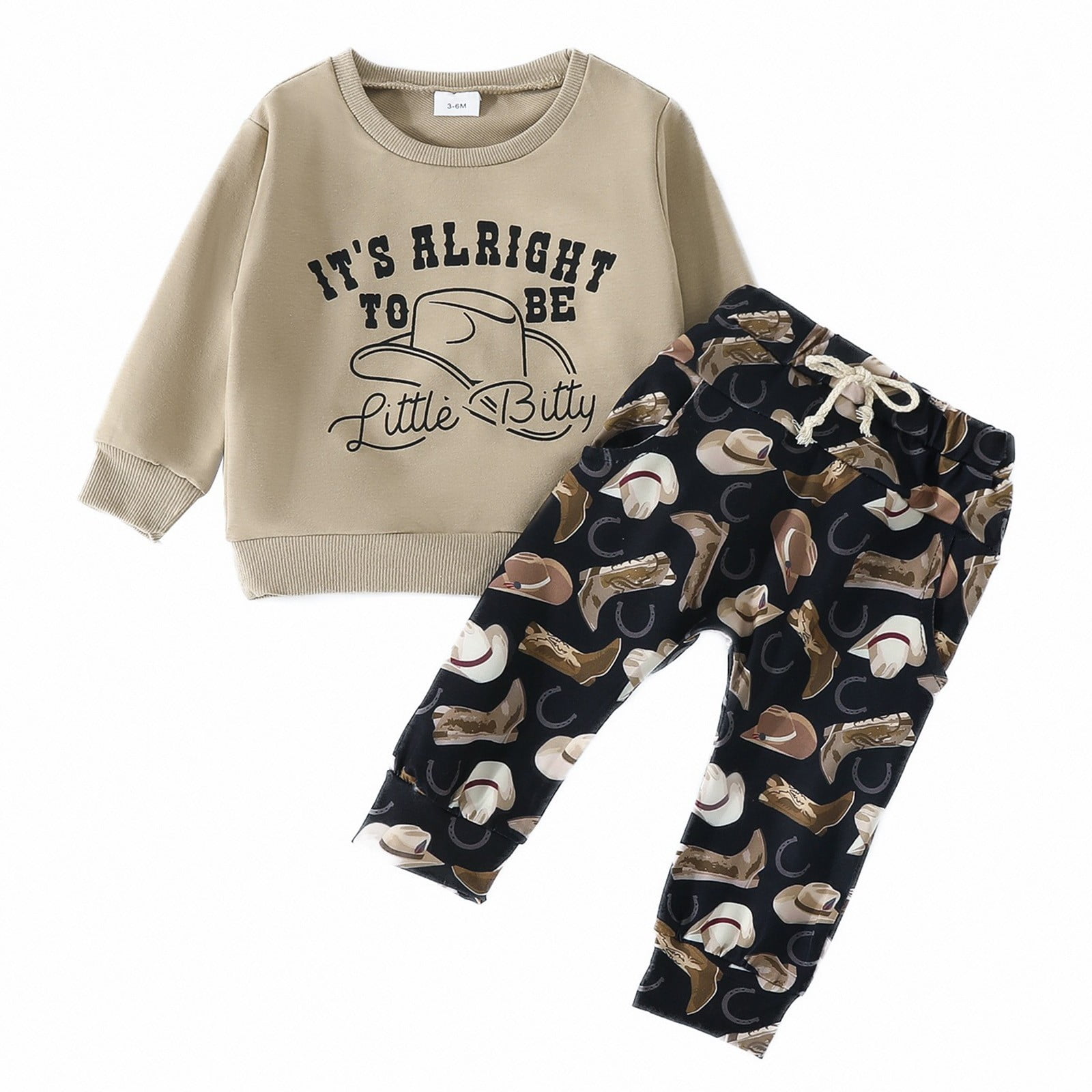 HCNTES Kids Toddler Baby Girl Tie Tracksuit Outfit Top and Pants 4Pcs ...