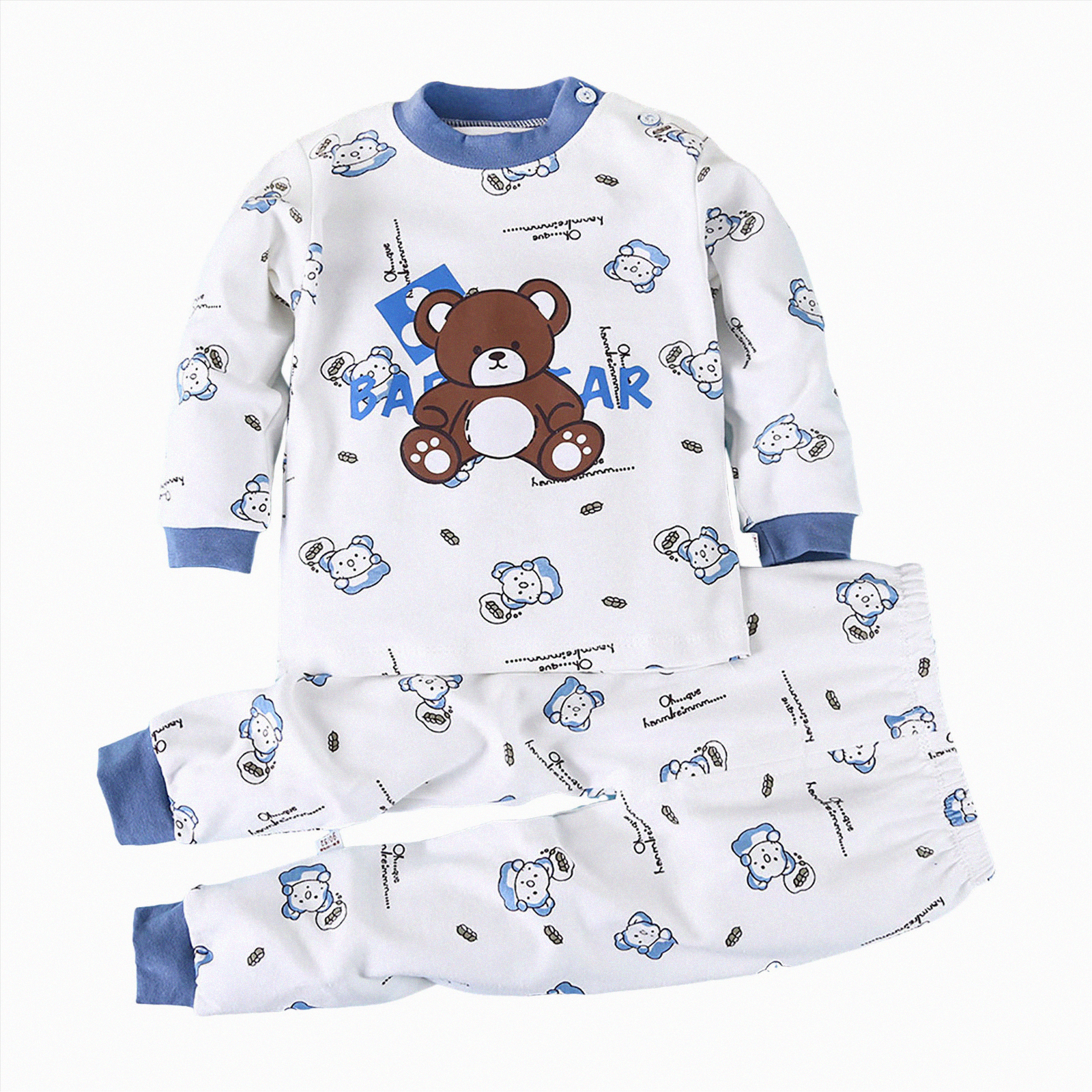 HCNTES Kids Toddler Boy Long Sleeve Shirt & Straight Leg Pants Set Fall ...