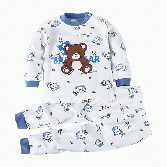 HCNTES Kids Toddler Boy Long Sleeve Shirt & Straight Leg Pants Set Fall ...