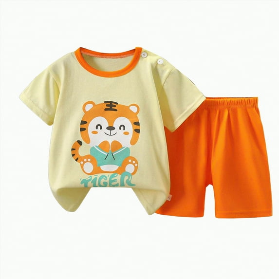 HCNTES Little/Big Boys Girls Pajamas Outfits 2 Piece Toddler baby Short ...