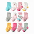 HCNTES Little/Big Kid Boys Girls Cotton Socks Set Children's Mid Cut ...