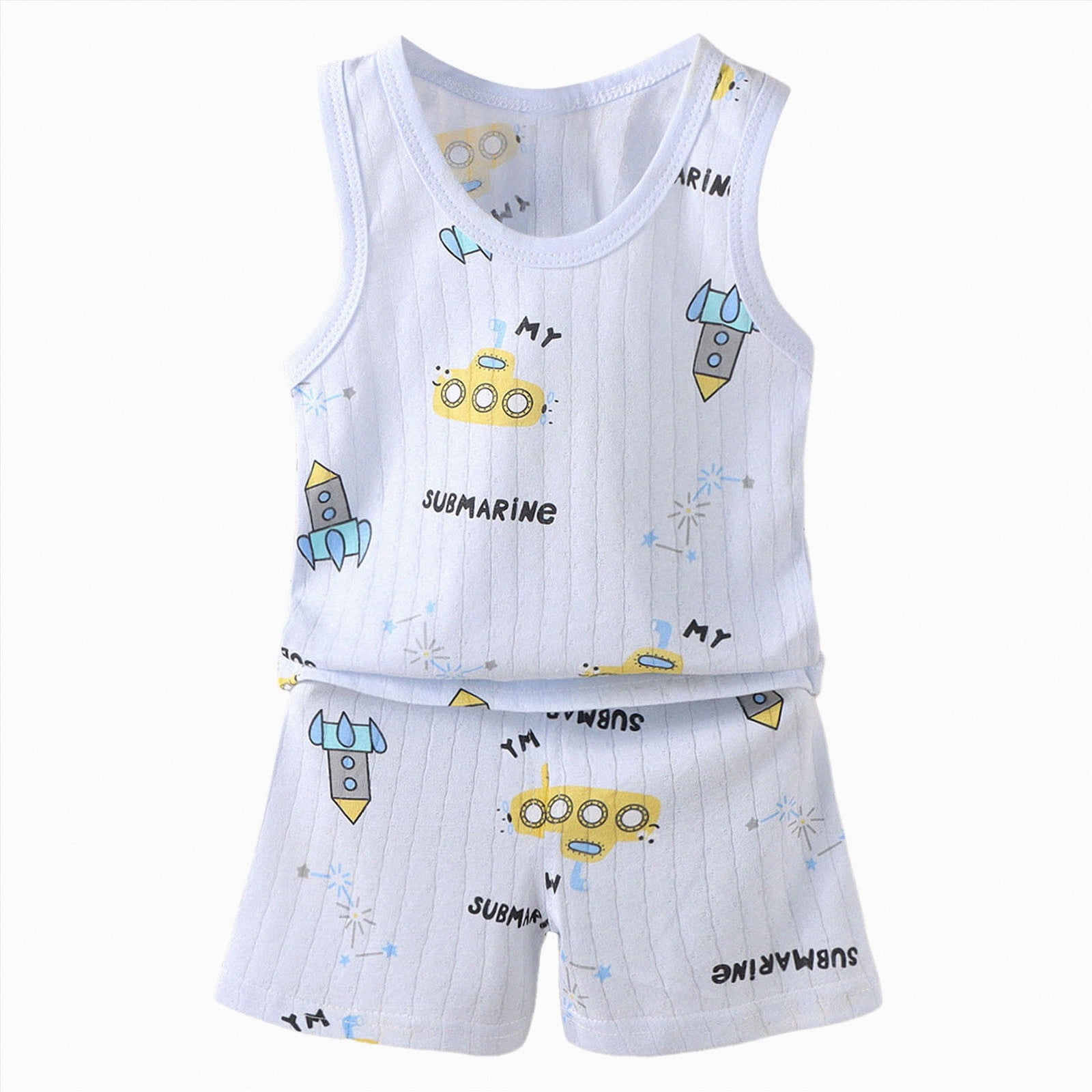 HCNTES Little Big Kids Versatile Vest Pajamas Comfortable Sleeveless ...