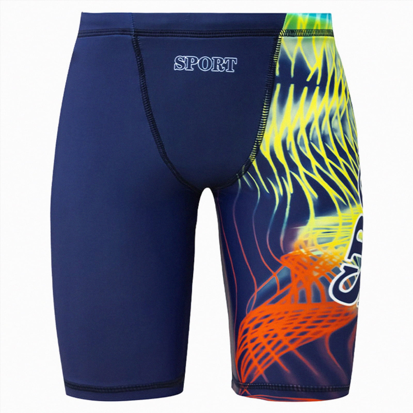 HCNTES Little Boys Swim Trunks Cute Print Elastic Waist Swim Shorts ...