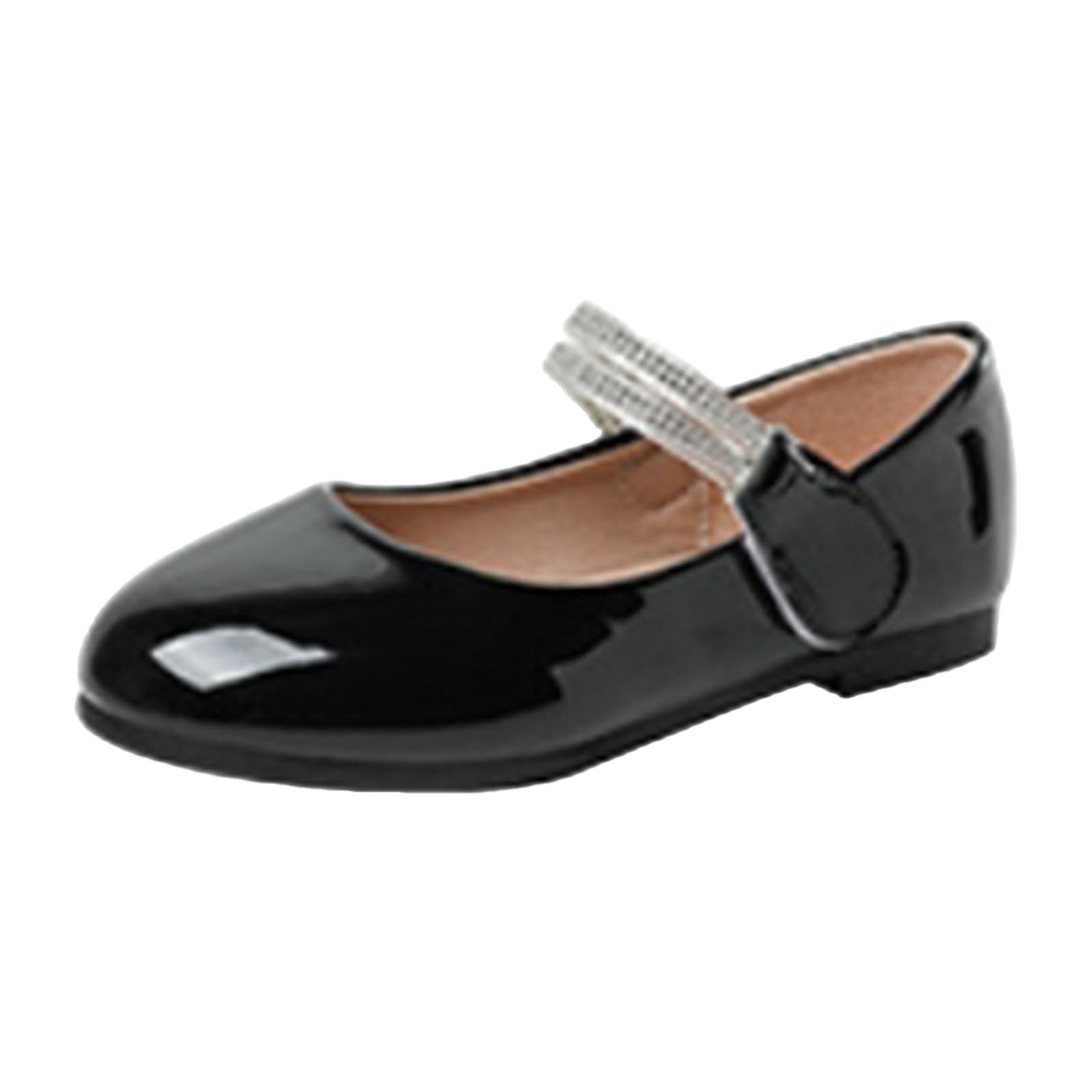 HCNTES Little Girls' Closed Toe Heels Wedding Party Princess Shoes ...