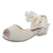 Bocca Girl's Silver Glitter Ballet Flat Ankle Strap Ballerina Flat ...