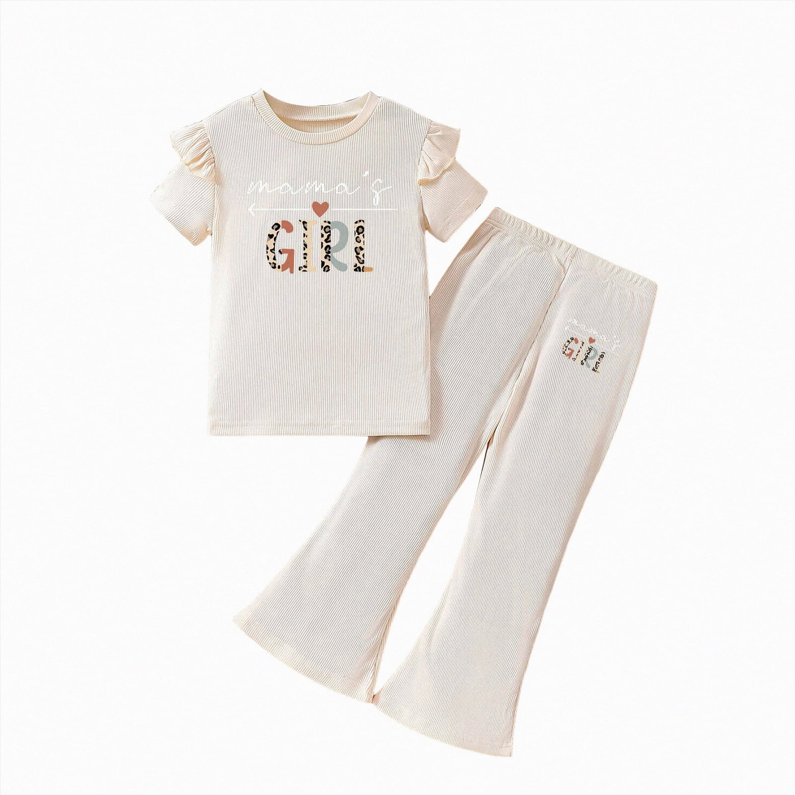 HCNTES Little Girls Spring Summer Clothes 2 Piece Outfit Set Girl ...
