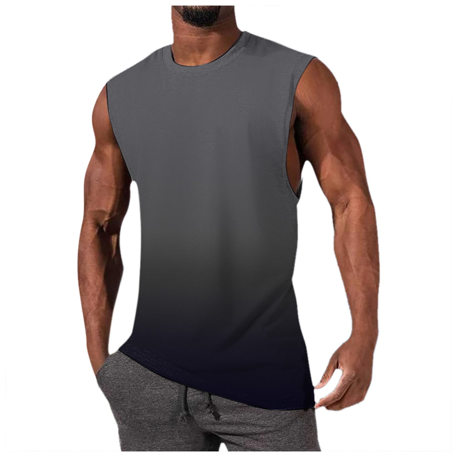 HCNTES Men's Bodybuilding Stringer Tank Tops Gym Fitness Workout ...