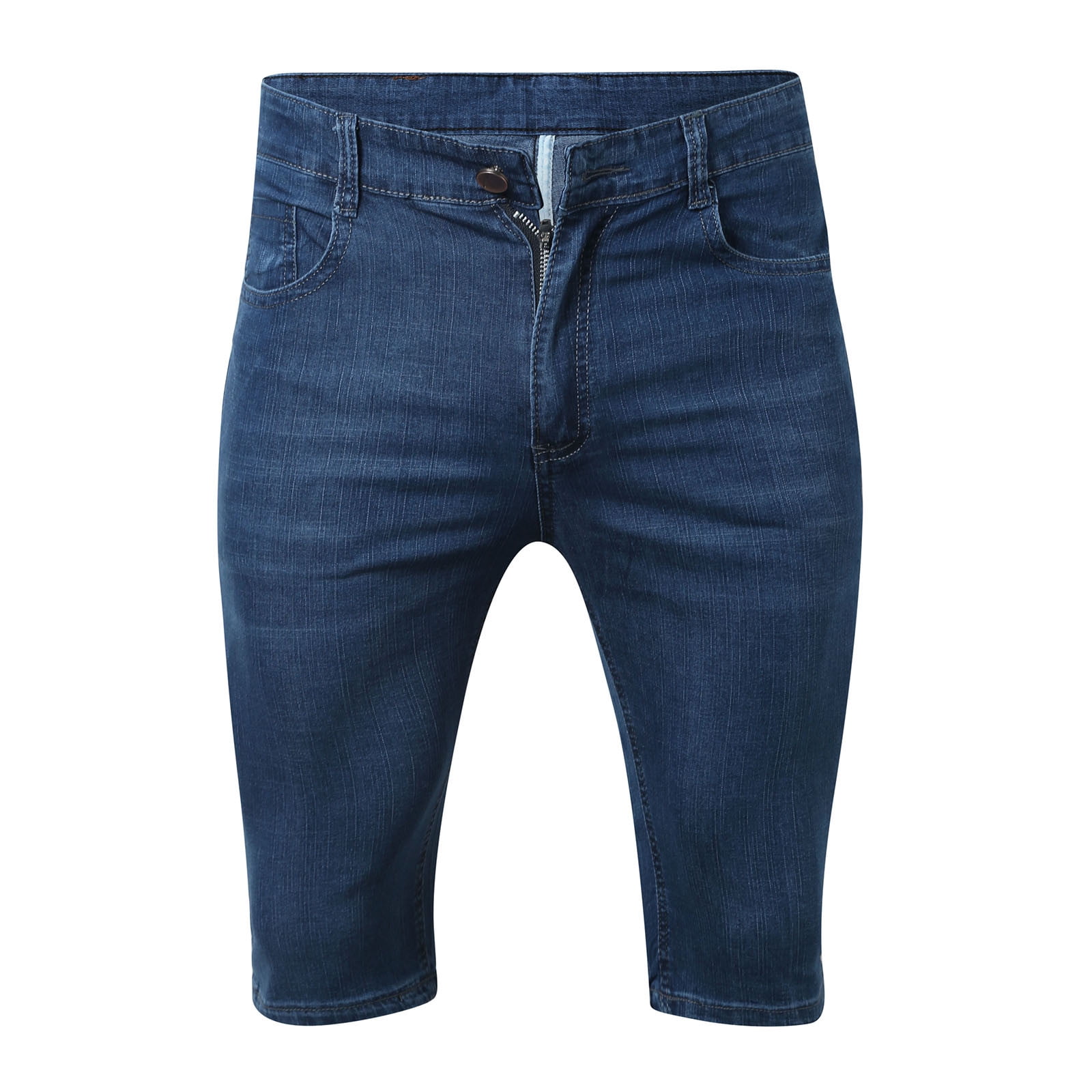 HCNTES Men's Casual Slim Fit Denim Jean Shorts Skinny Stretch Summer ...