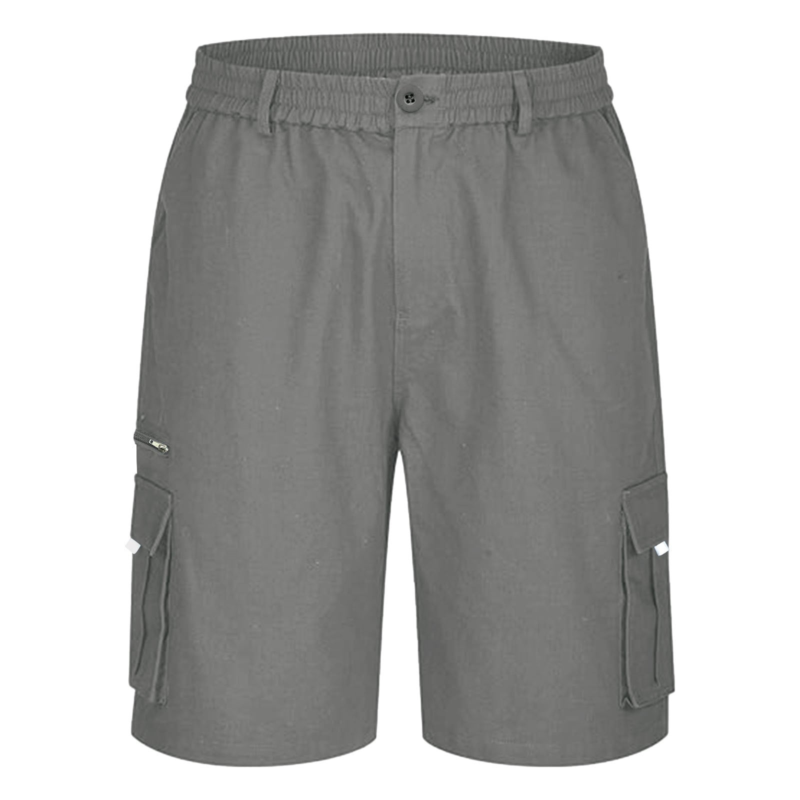HCNTES Men's Plaid Bermuda Shorts Elastic Waist Lightweight Summer ...