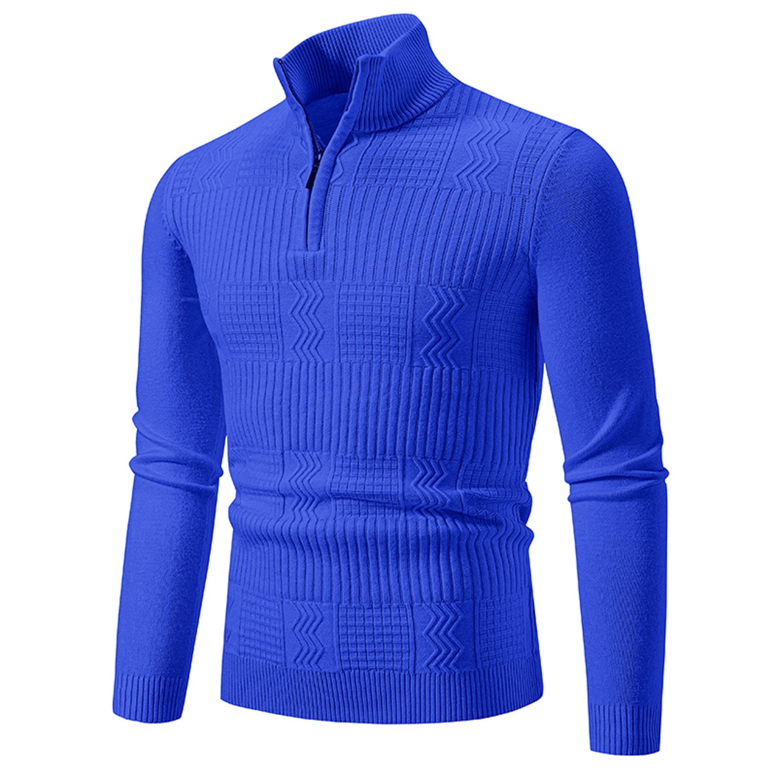HCNTES Men's Slim Fit Turtleneck Sweater Casual Twist Pullover Knitted ...