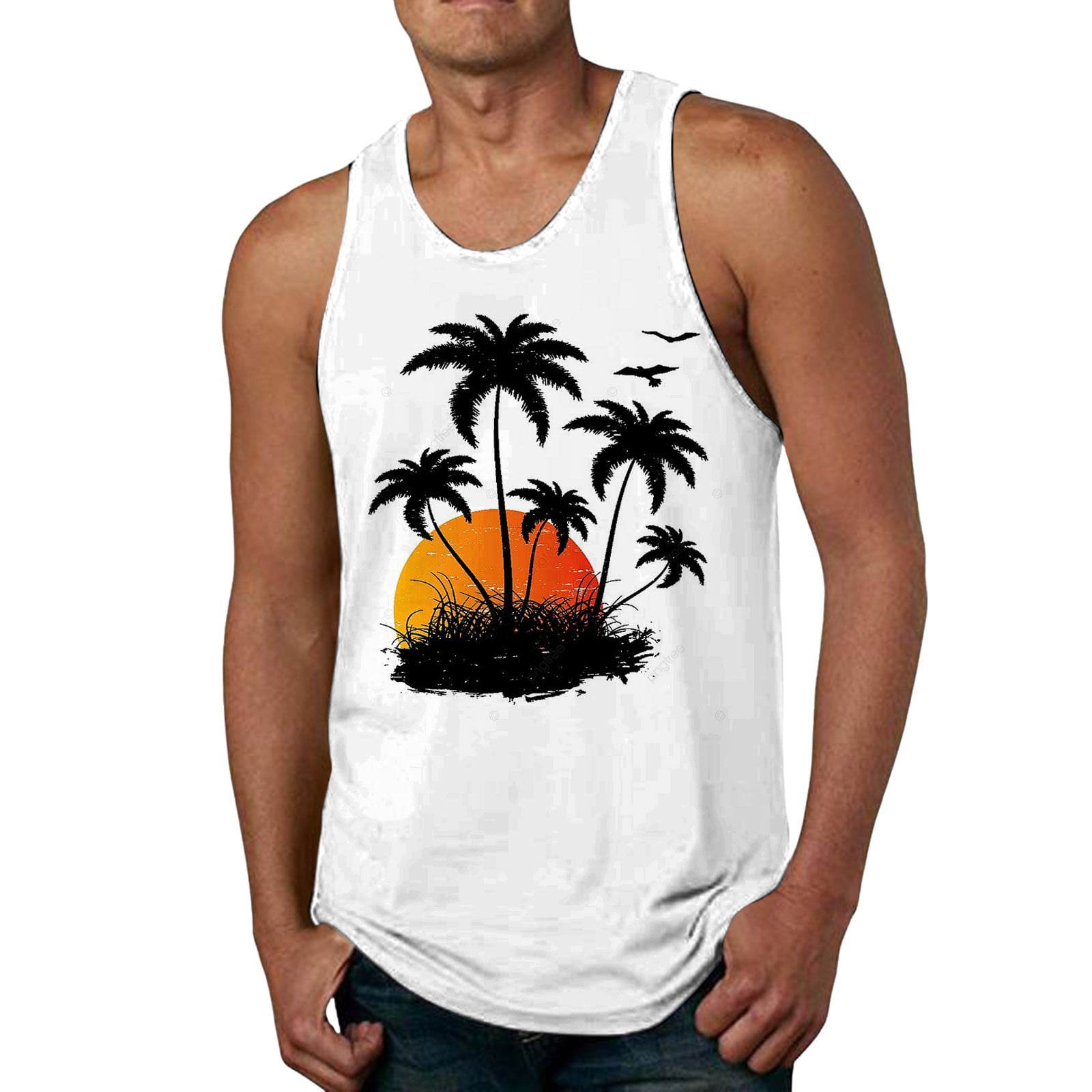 HCNTES Men's Workout Stringer Tank Tops Athletic Y-Back Tops ...