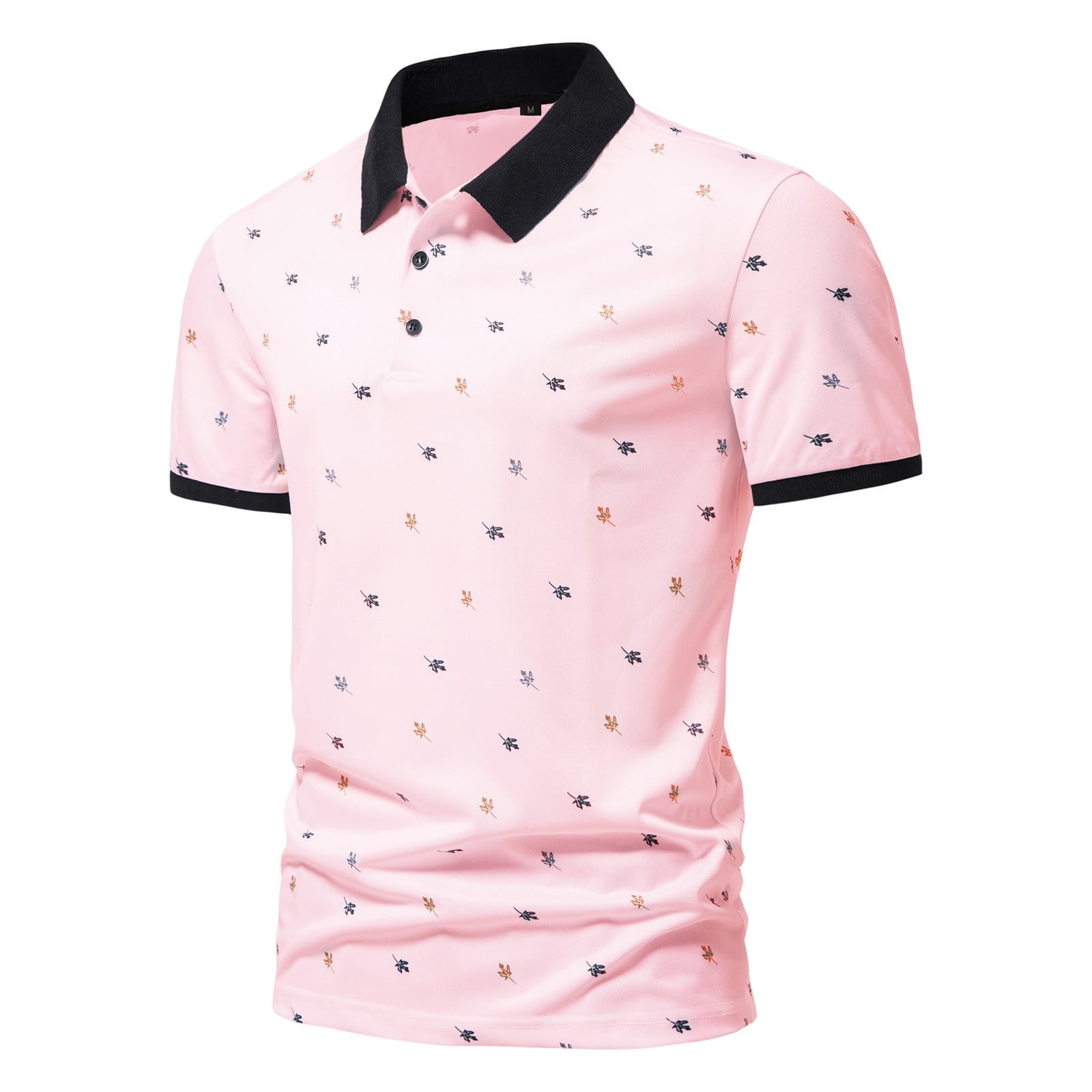 HCNTES Mens Short Sleeve Banded Bottom Polo Shirt with Pocket Golf ...