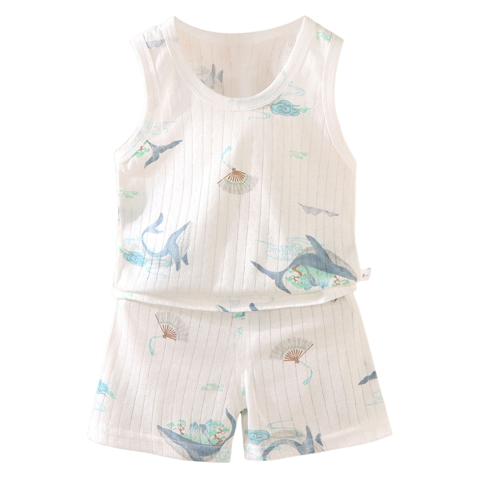 HCNTES New Children's Vest Set for Boys Girls and Babies Cartoon Thin ...