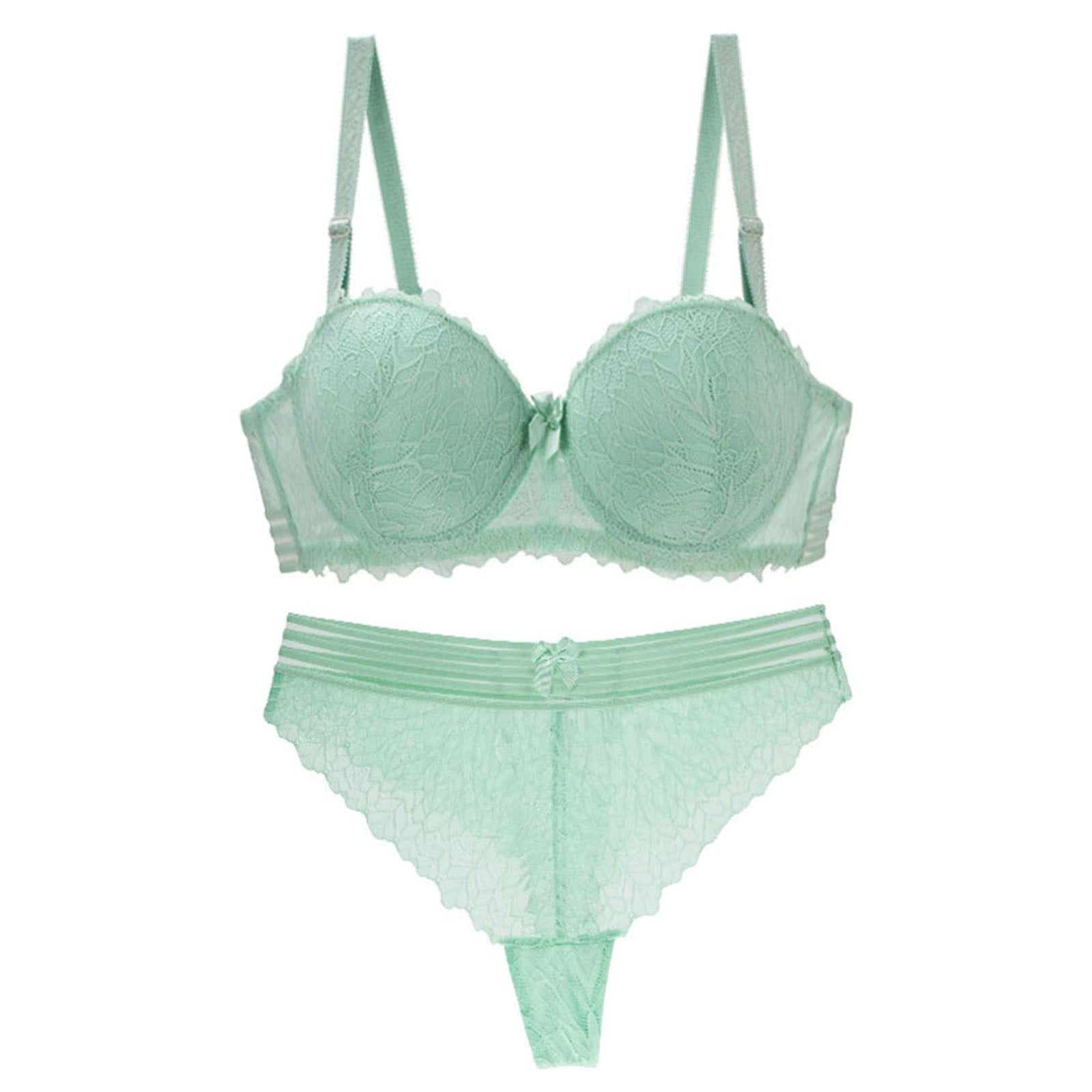 HCNTES Sexy Floral Lace Lingerie Set with Elastic Garter Belt and ...