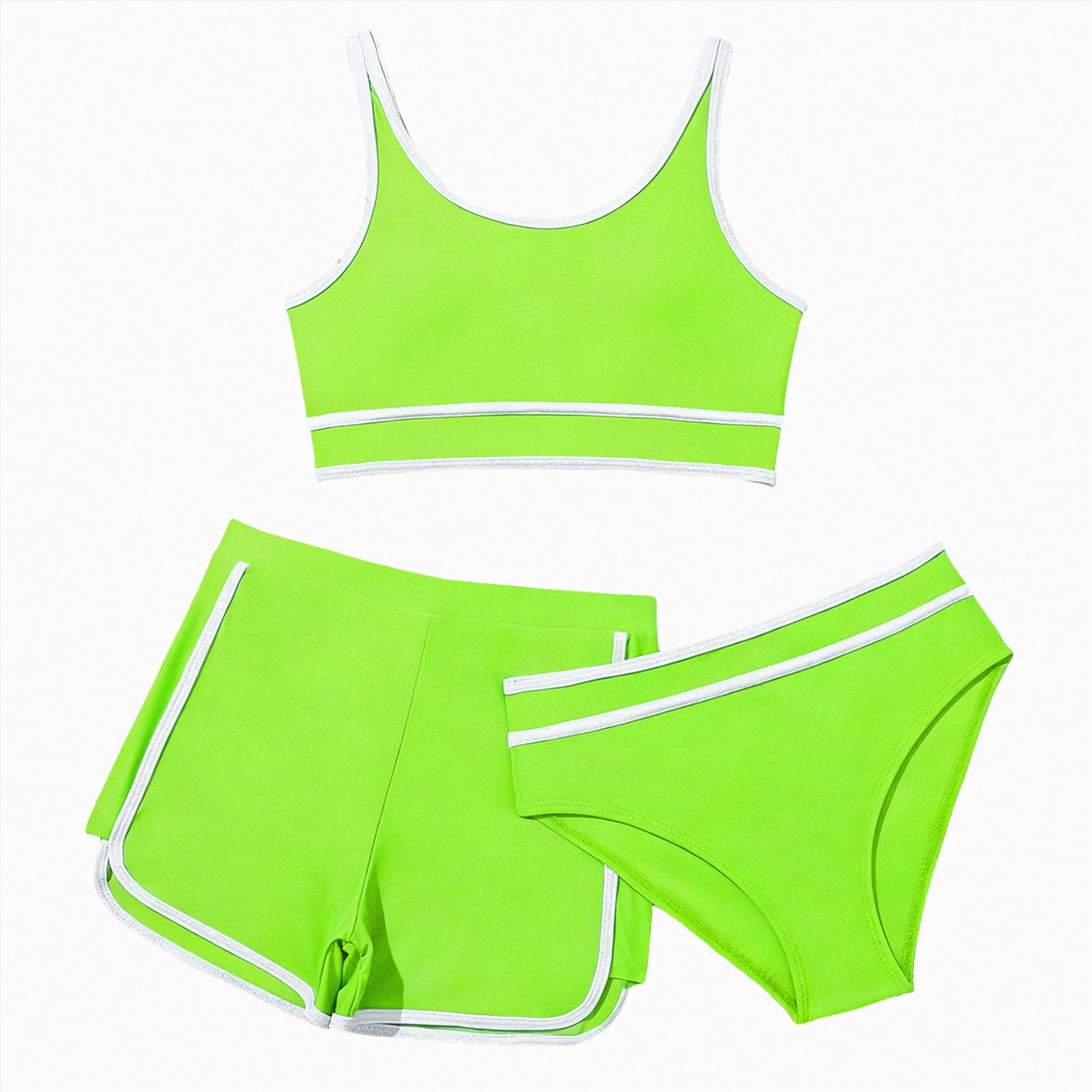 HCNTES Swimming Suits for Girls 7-8 Girls Swimsuit Double Strap High ...