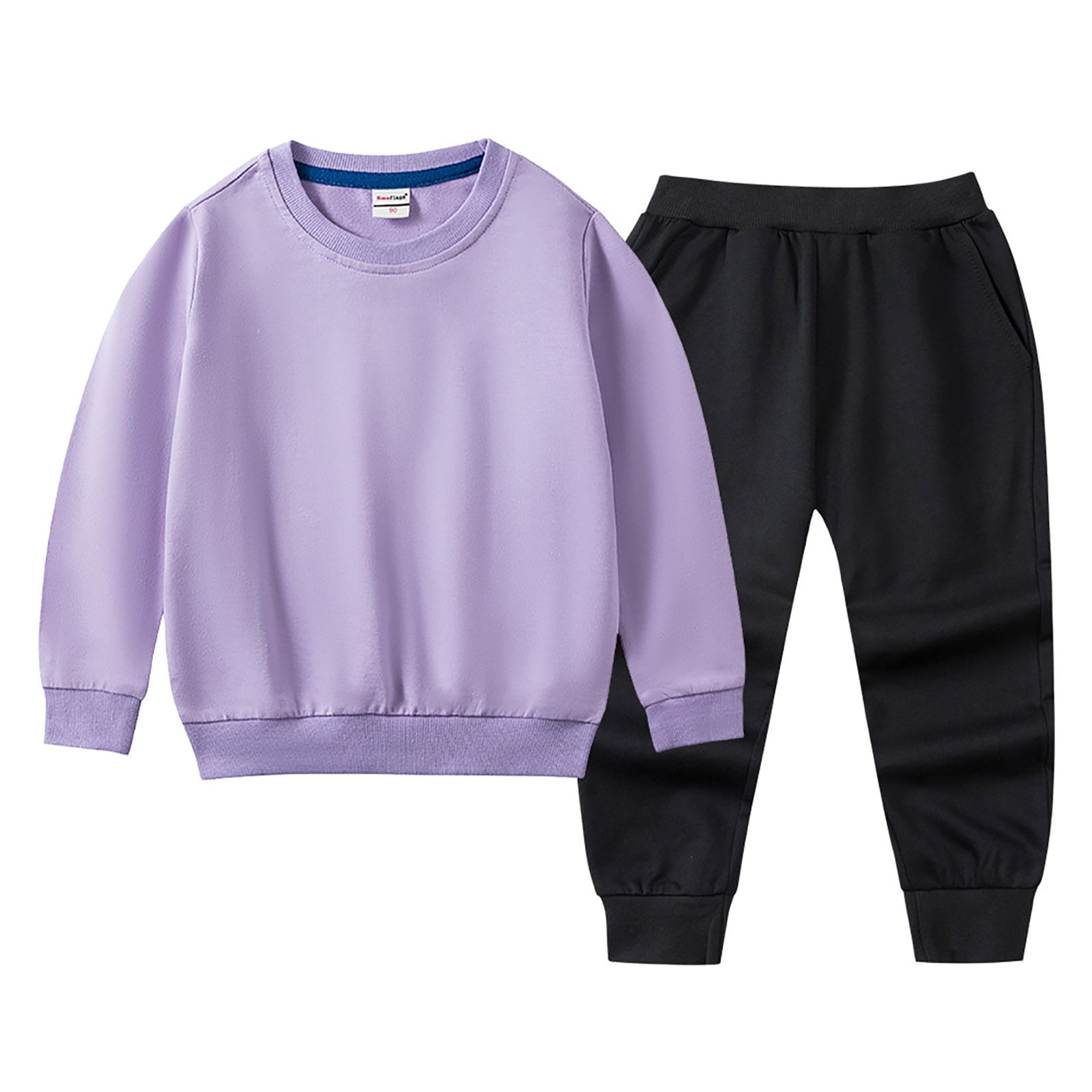 HCNTES Toddler Baby Boy Girl Clothes Contrast Color Long Sleeve ...