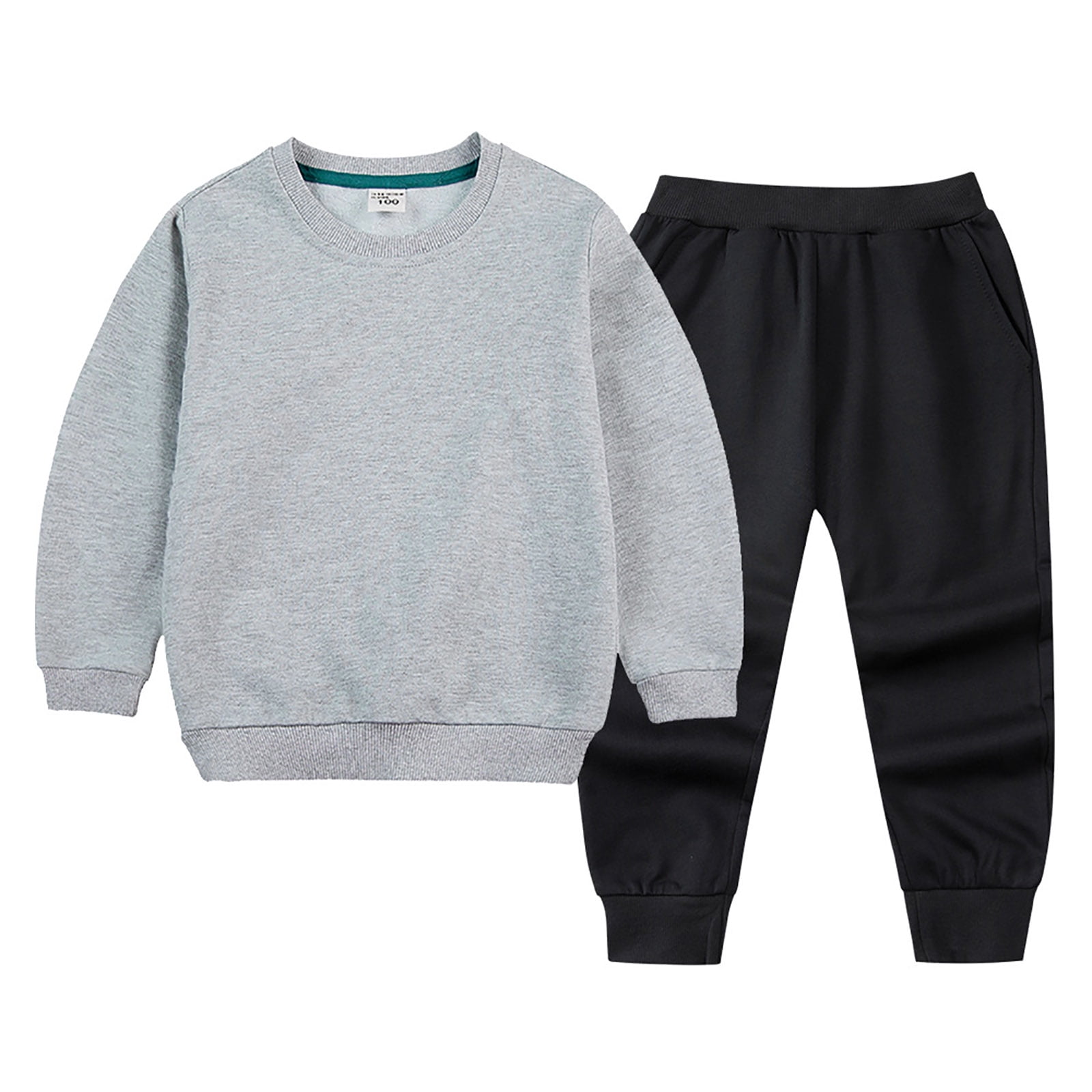 HCNTES Toddler Baby Boy Girl Clothes Contrast Color Long Sleeve ...