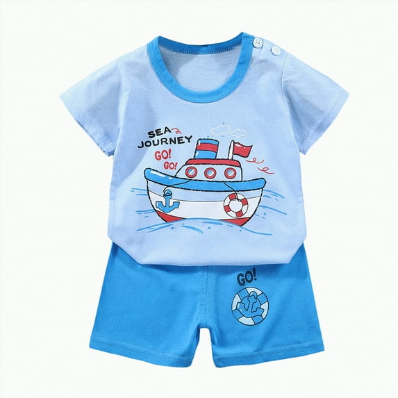 HCNTES Toddler Baby Boy Girl Clothes Little Boy Summer Outfit Short ...