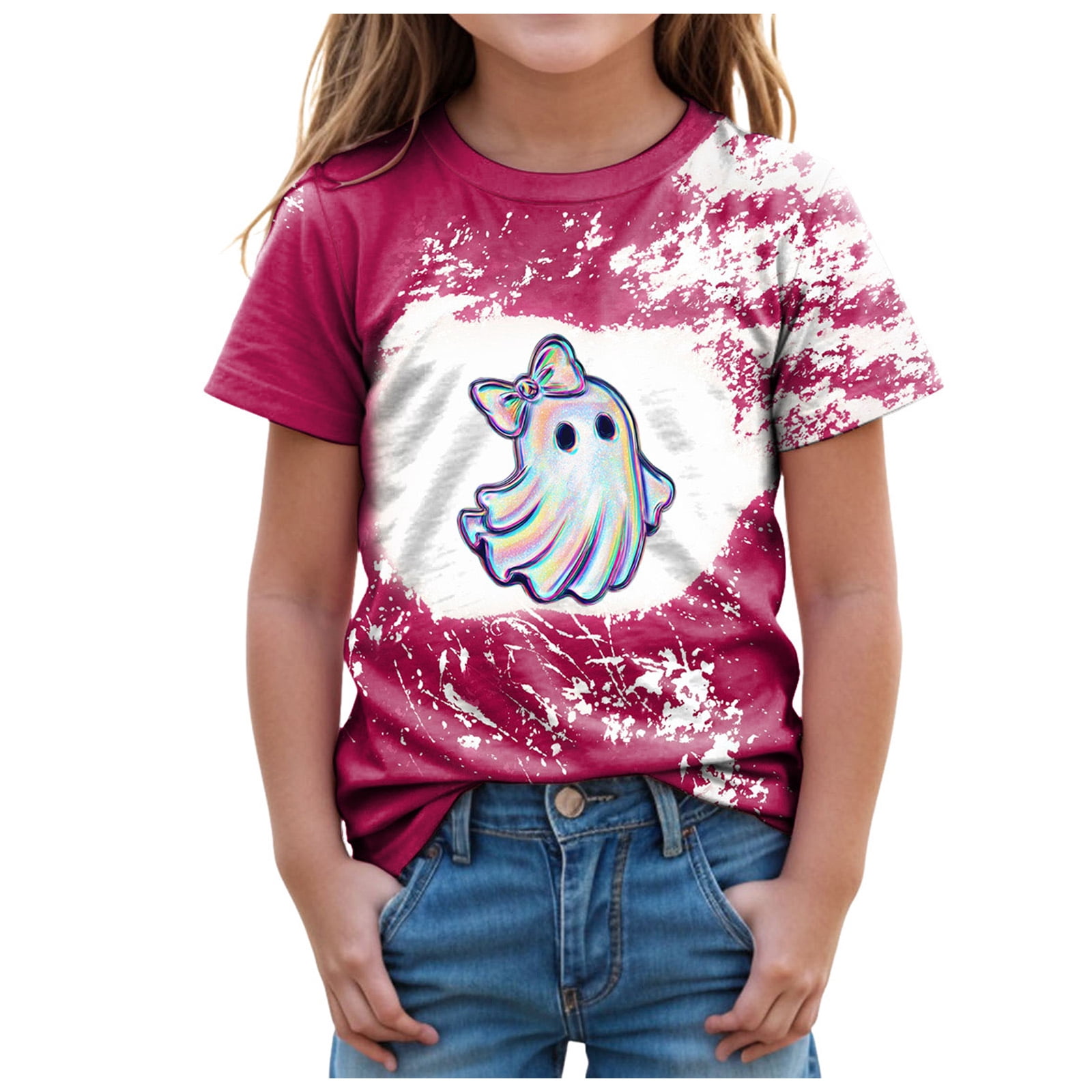 HCNTES Toddler Baby Boy Girl Halloween Shirt Spooky Ghost Boo Graphic ...