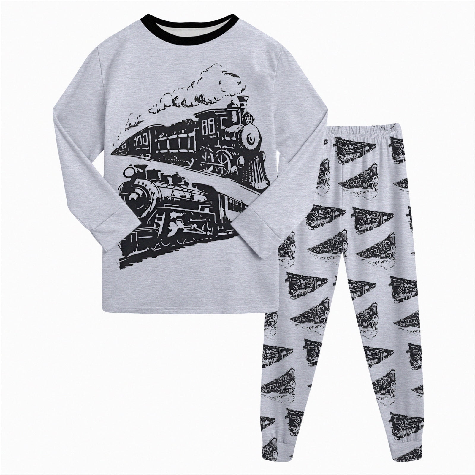 HCNTES Toddler Baby Boy Pullover Tops + Soft Pants Sweatsuit Set Kids ...