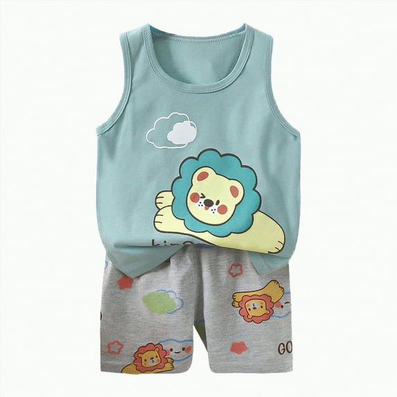 HCNTES Toddler Baby Boy Summer Clothes Dinosaur T-Shirt and Shorts Boy ...