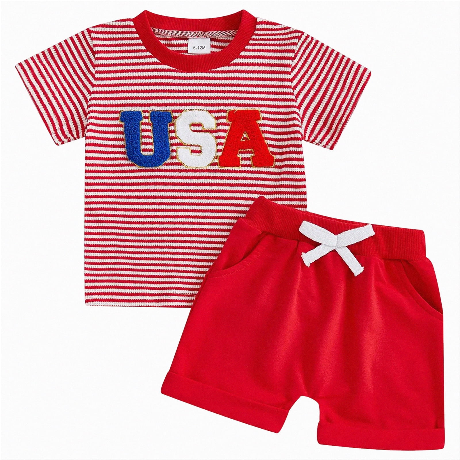 HCNTES Toddler Baby Boys Girls Independence Day Outfits Set Spring ...