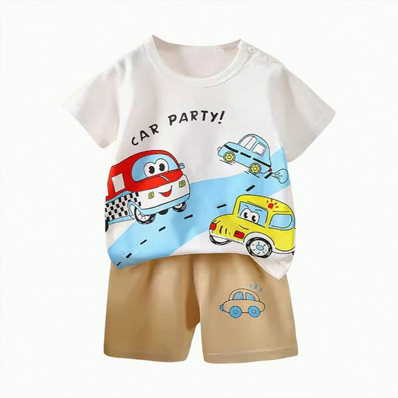 HCNTES Toddler Baby Girls Summer Outfits Short Sleeve T-Shirts Tops ...