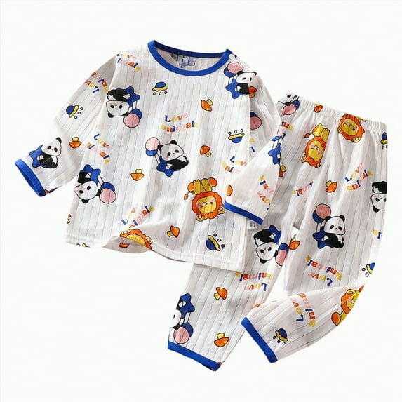 HCNTES Toddler Boy 2-piece Pajamas Sleepwear Pjs for Baby Cute Soft ...