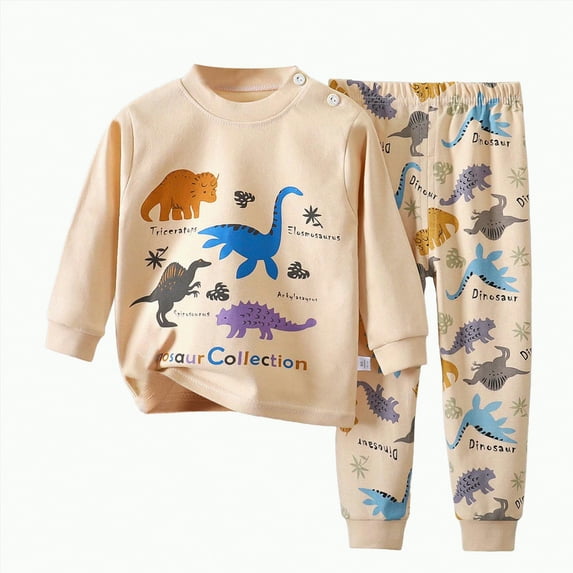 HCNTES Toddler Boys Dailywear Outfits Set 2-piece Pajamas Sleepwear Pjs ...