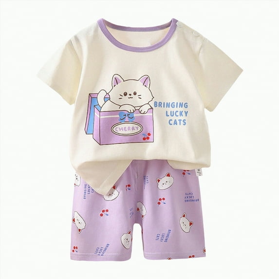 HCNTES Toddler Boys Girls Spring Summer Clothes Sets Fashion Short ...