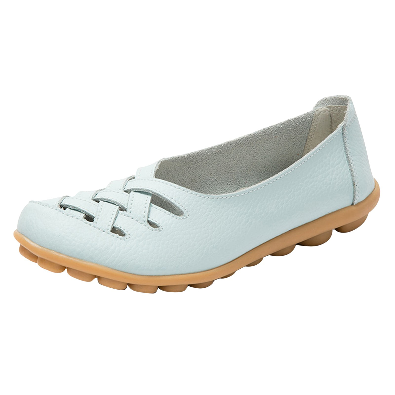 HCNTES Wide Toe Box Ballet Flats Shoes for Women Slip on Shoes Washable ...