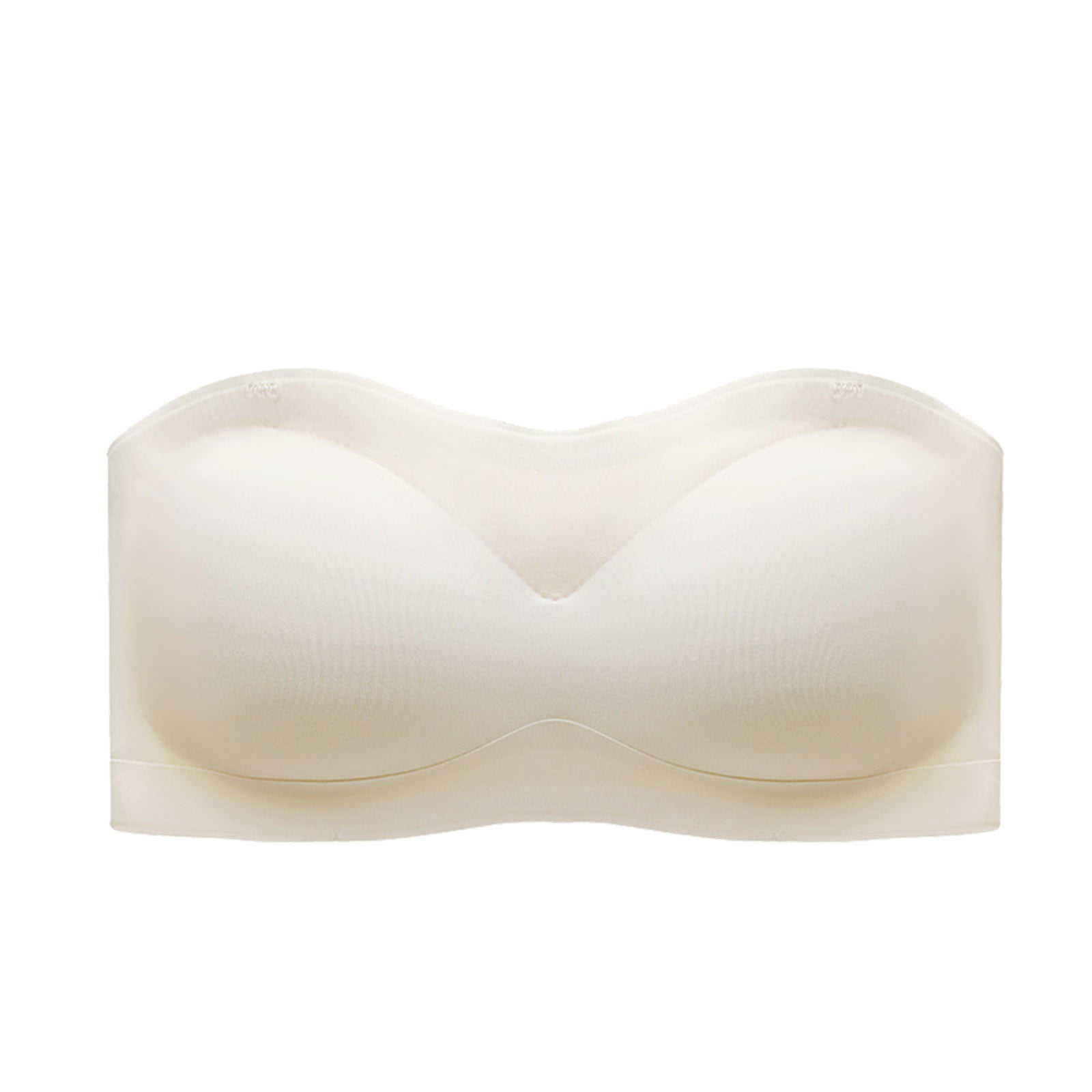 HCNTES Women's Solid Front Bandeau Bra Strapless Wireless Bras Seamless ...