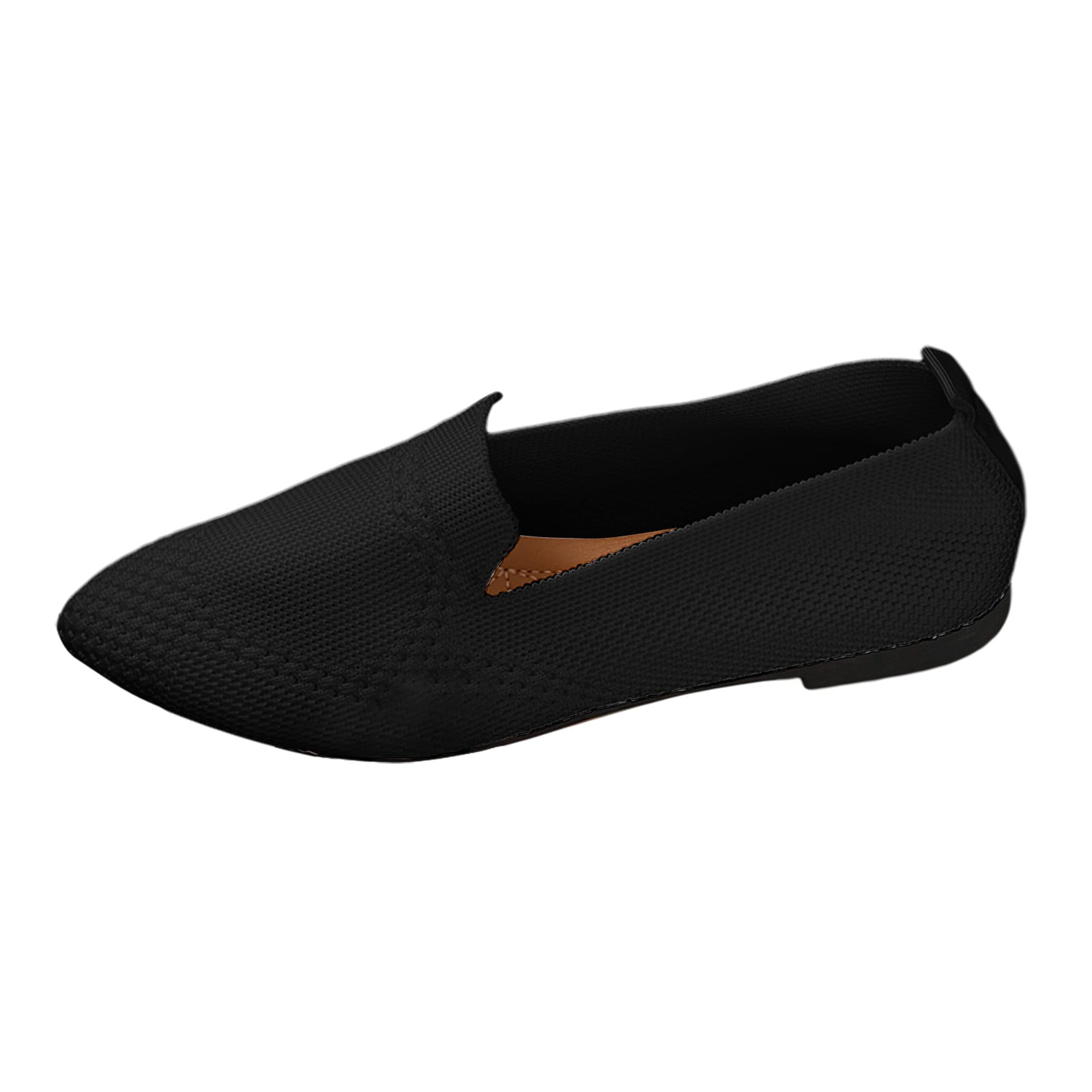 HCNTES Women's Wedges Flats Pointed Toe Mid Heels Comfortable Closed ...