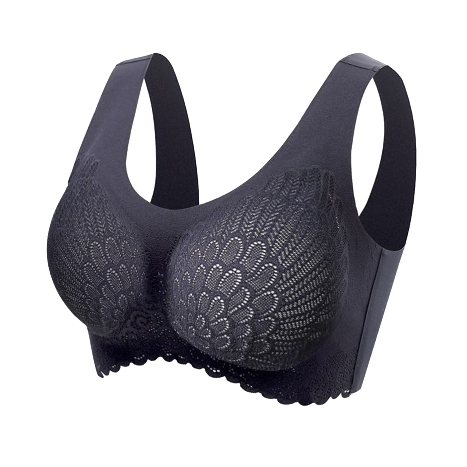 HCNTES Women's Wireless Bralette, Pure Comfort Lace Longline Bra ...