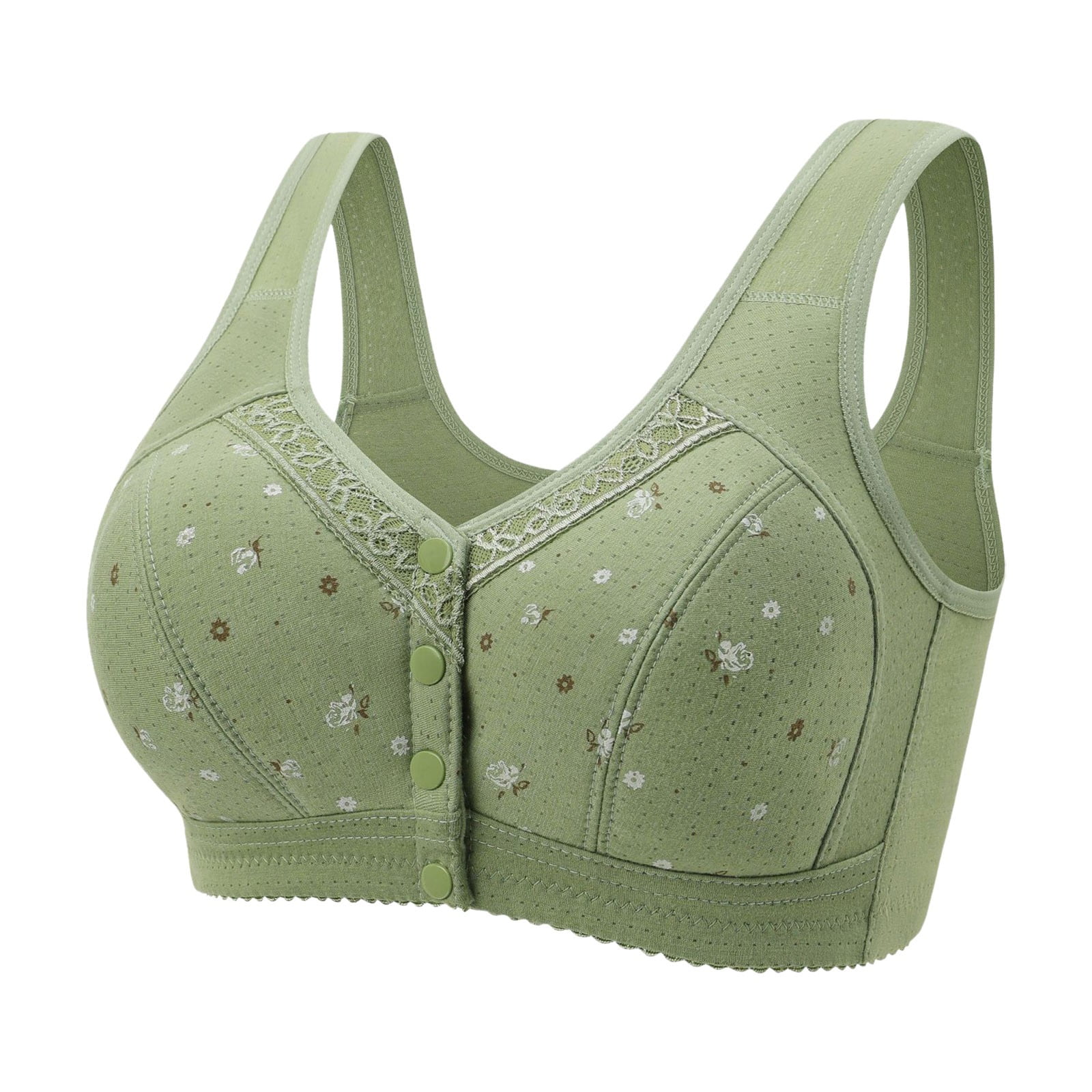 HCNTES Women's bra Snap Front Closure Wireless Fisrst Comfort Care Bra ...