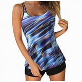 HCNTES Womens Bikini Swimsuit 2026 Trendy Print Loose Fit Bathing Suit ...