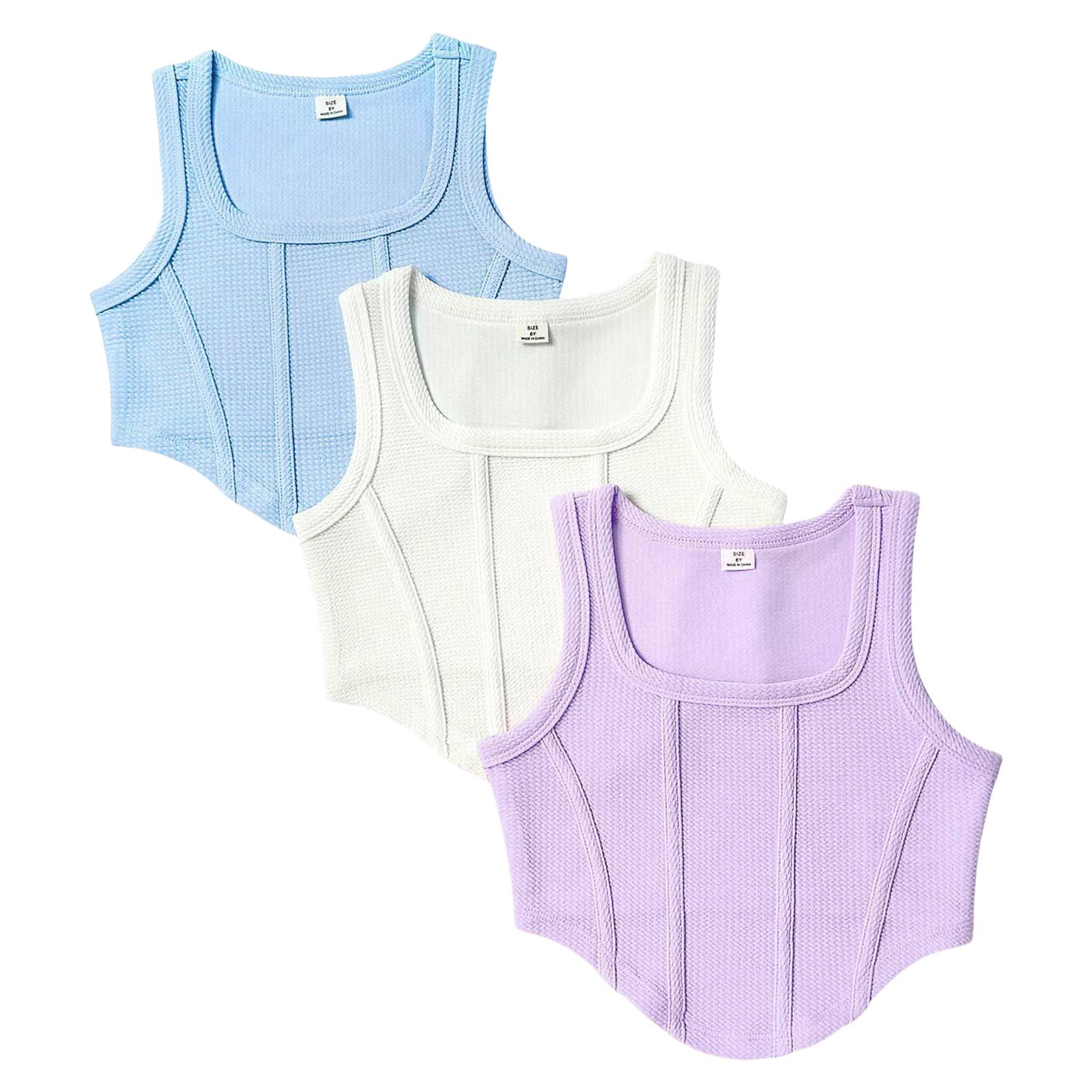 HCPDER Tank Tops For Girls Toddler Girl Undershirts Girls Dance Tank ...